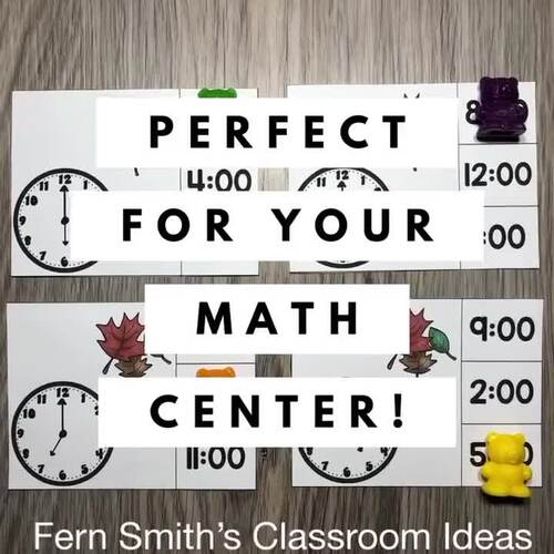 Time to the Hour Clip Cards Dollar Deal by Fern Smith's Classroom Ideas