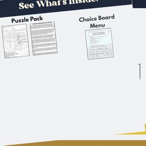 The Fight for Women’s Suffrage • Trivia • Puzzles • PBL Choice Board ...