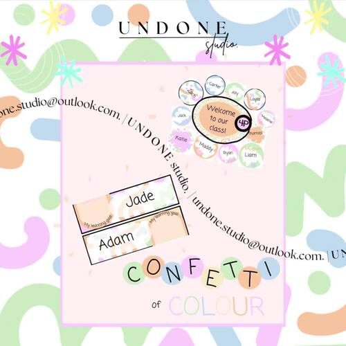 CONFETTI OF COLOUR Classroom Essentials Bundle | Decor | Pastel | Funky