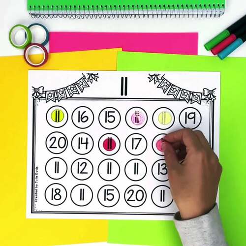 Teen Number Recognition Worksheets Kindergarten 11-20 Identification ...