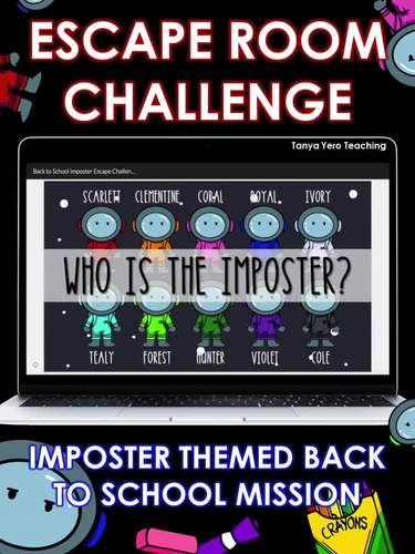 "Who Is The Imposter Among Us Students?" BACK TO SCHOOL Escape Room
