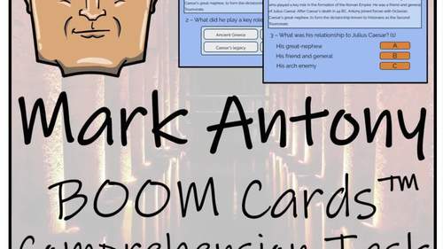 Mark Antony BOOM Cards™ Comprehension Activity 3rd Grade & 4th Grade