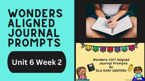 Wonders Aligned Journal Prompts-Google Slides And PDF Formats- Unit 6 ...