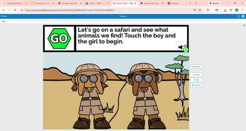 Go, Jeep Safari GIF Animals Interactive Speech & Language Activity What Qs