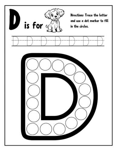 Alphabet & Numbers Dot Marker Worksheets by A Touch of Homeschooling