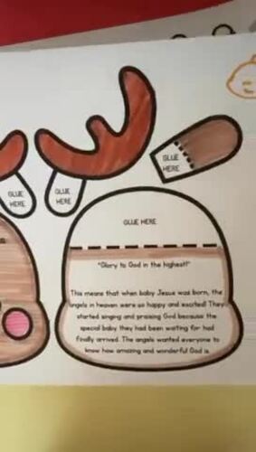 Cute Reindeer Craft. Christmas Bible lessons for kids. December Sunday ...