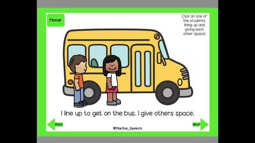 Riding the Bus - Interactive PDF Story & Questions w/ Printable Companion