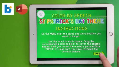 sh & th Color By Speech Articulation Game St Patricks Boom™ Card PPT ...