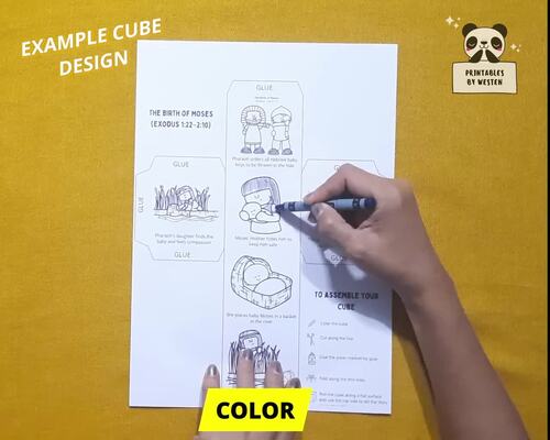 Lazarus and the Rich Man Bible Coloring Cube | Luke 16 Parable Craft ...