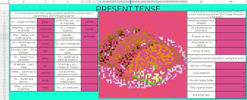 Present Tense Digital Mystery Picture | Spanish Pixel Art by La Profe ...