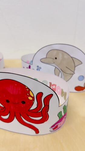 World Oceans Day Crown Craft – Ocean Animal Hats to Color and Wear ...