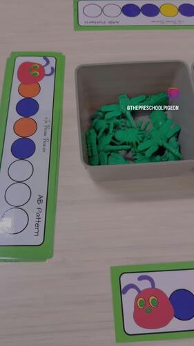 Caterpillar Patterning Cards | Insect Theme | Math | Bug Activity