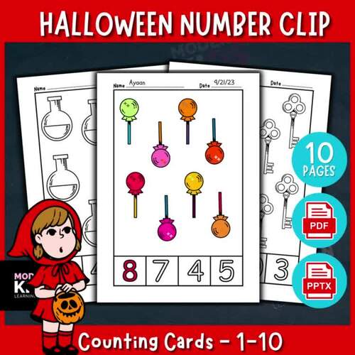 Halloween Number Counting to 10 - Basic Math Skill by ModernKids ...