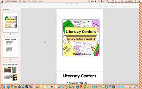 Language Arts Centers for Special Education by The Autism Helper