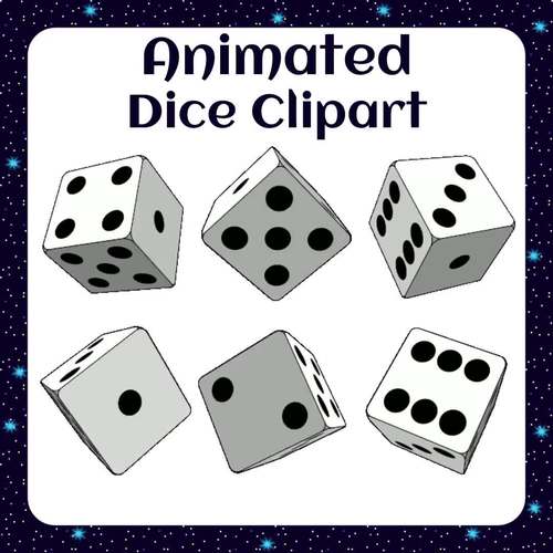 Dice Clipart and Digital Dice GIFs MEGA BUNDLE by Colleen's Cosmic ...