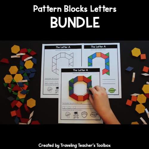 Alphabet Lowercase and Uppercase Letter Formation Pattern Block Mats ...