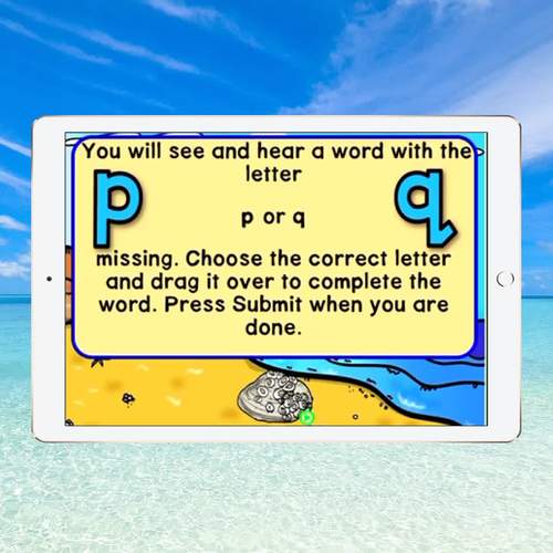 b/d p/f letter confusion and reversals with audio Boom cards mini-bundle