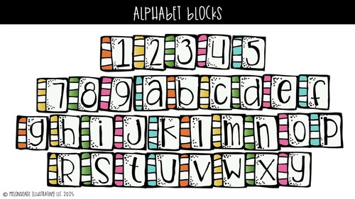 Alphabet Blocks clip art, Letters clip art COMBO PACK by Melonheadz Clipart