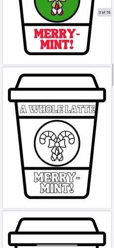 Winter Christmas Latte Writing Craft and Flipbook by Kindergarten Kitties