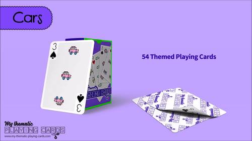 Cars Themed Playing Cards Deck by MyThematicPlayingCards | TPT