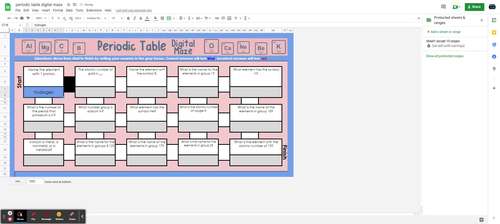 Periodic Table Digital and Printable Maze Worksheet by JayZee | TPT