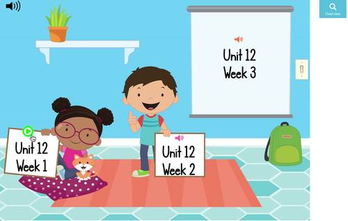 Level 1 Unit 12 Trick Word Fluency Practice BOOM CARDS™ Decodable Text