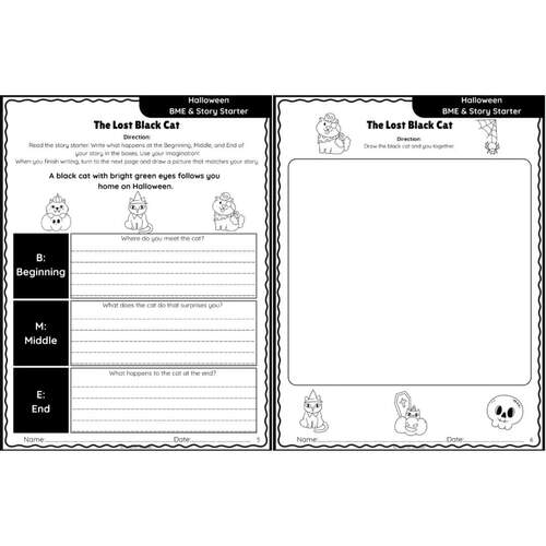 Halloween Writing Prompts & Story Starters | Beginning-Middle-End ...