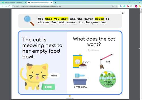 Making Inferences Interactive PDF by SpeechLaLi | TPT