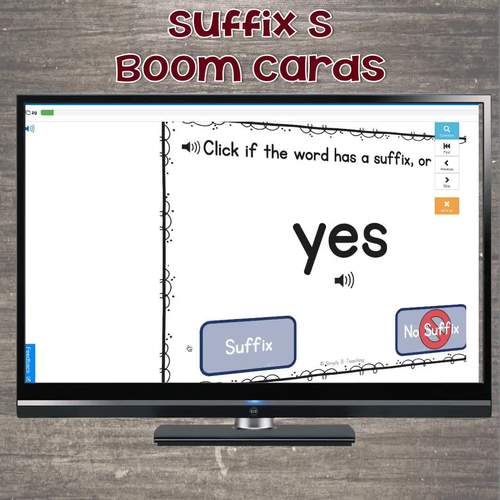 Suffix S | Boom Cards by Simply B Teaching | TPT