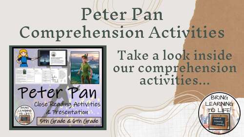 Peter Pan Fiction Reading Comprehension | 5th Grade & 6th Grade | TPT