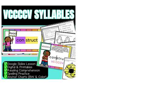 VCCCCV Syllables- Multisyllabic Words Activities & Fluency ...