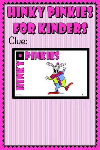 HINKY PINKY PUZZLES for KINDERS Problem Solving Task Cards for Pre-readers
