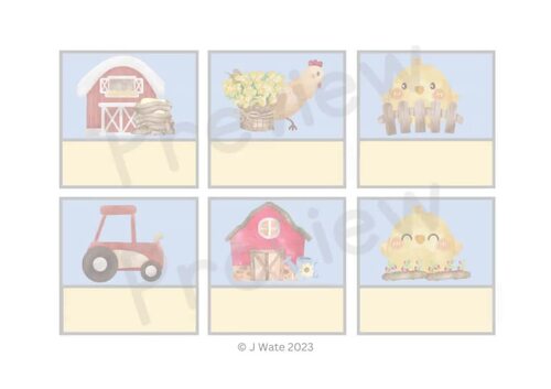 Back to School Farm Animals Editable Name Tags & Classroom Desk Decor