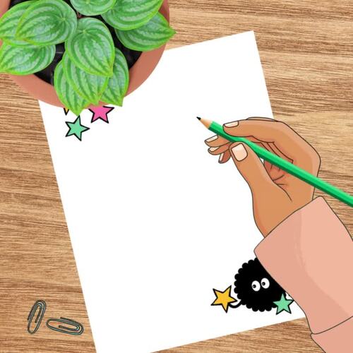 Soot Sprites Printable Stationery Set Lined and Unlined Paper PDF PNG 8 ...
