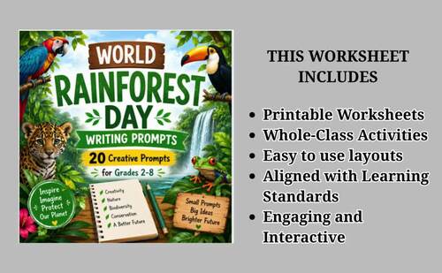 World Rainforest Day Reading Worksheets: 20 Engaging Passages for ...
