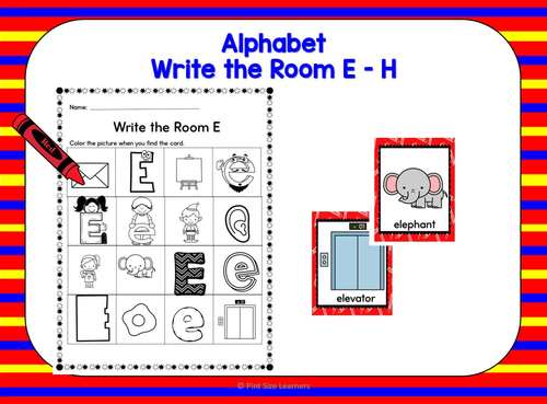 Alphabet Write the Room Center | E - H by Pint Size Learners | TPT