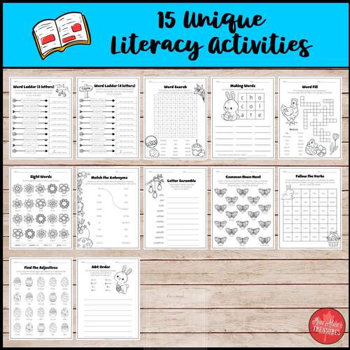 Math and Literacy Activity Pack - Easter Edition by Miss Alice's Treasures