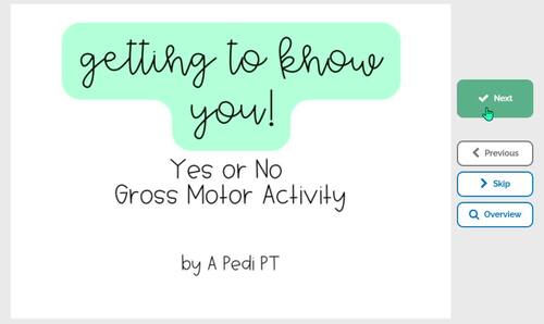 Getting to Know You Gross Motor Movement Game | Boom Cards Deck by A ...