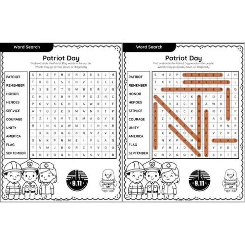 Patriot Day Activities Pack | Reading Passages, Word Search, Writing ...