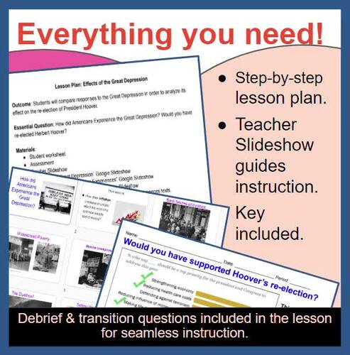 Analyze Hoover's Response to the Great Depression- U.S. History Lesson ...