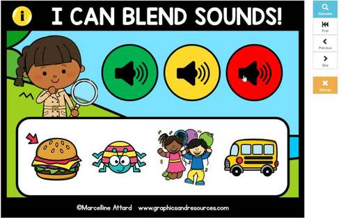 PHONEME BLENDING CVC WORDS PHONEMIC AWARENESS BOOM CARDS DISTANCE LEARNING
