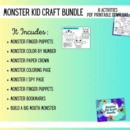 Halloween Monster Crafts & Activities Pack | Monster Mash-Up! | TPT