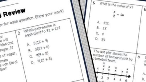 EOG Review #3 | 6th Grade Math | Test Prep by My Math Teacher Heart