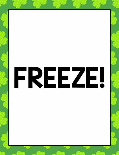 St. Patrick's Day Freeze Dance (With GIFS) - {Music and Non-Music ...