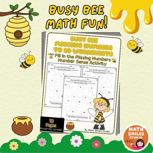 Busy Bee Missing Numbers 1–20 | Fill in the Missing Numbers ...