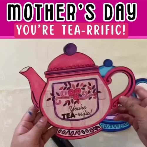 Mother's Day Card Craft | You're TEA-RRIFIC | Mother's Day Card ...