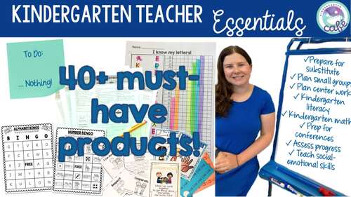Kindergarten Teacher Essentials | Year-Long, Mega-Bundle Kindergarten ...