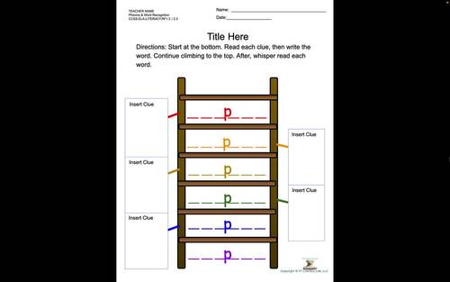 Editable Ladder Templates | SoR-Aligned Phonics and Vocabulary Activity