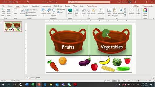 Fruit/Vegetable Interactive Sorting by Teaching Little Minds Abroad