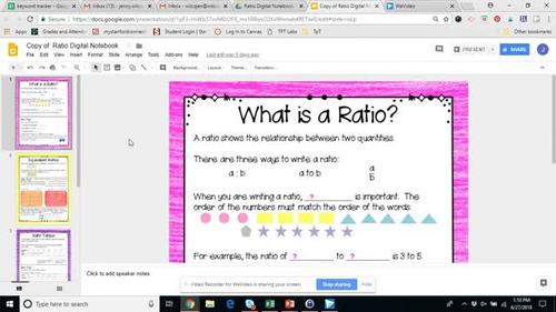 Ratio Digital Notebook Activity by Wilcox's Way | TPT